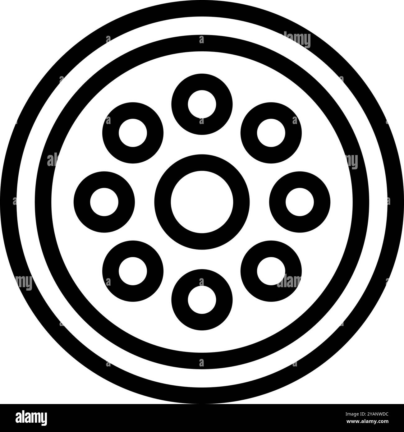 This simple vector illustration of a bearing is perfect for industrial ...