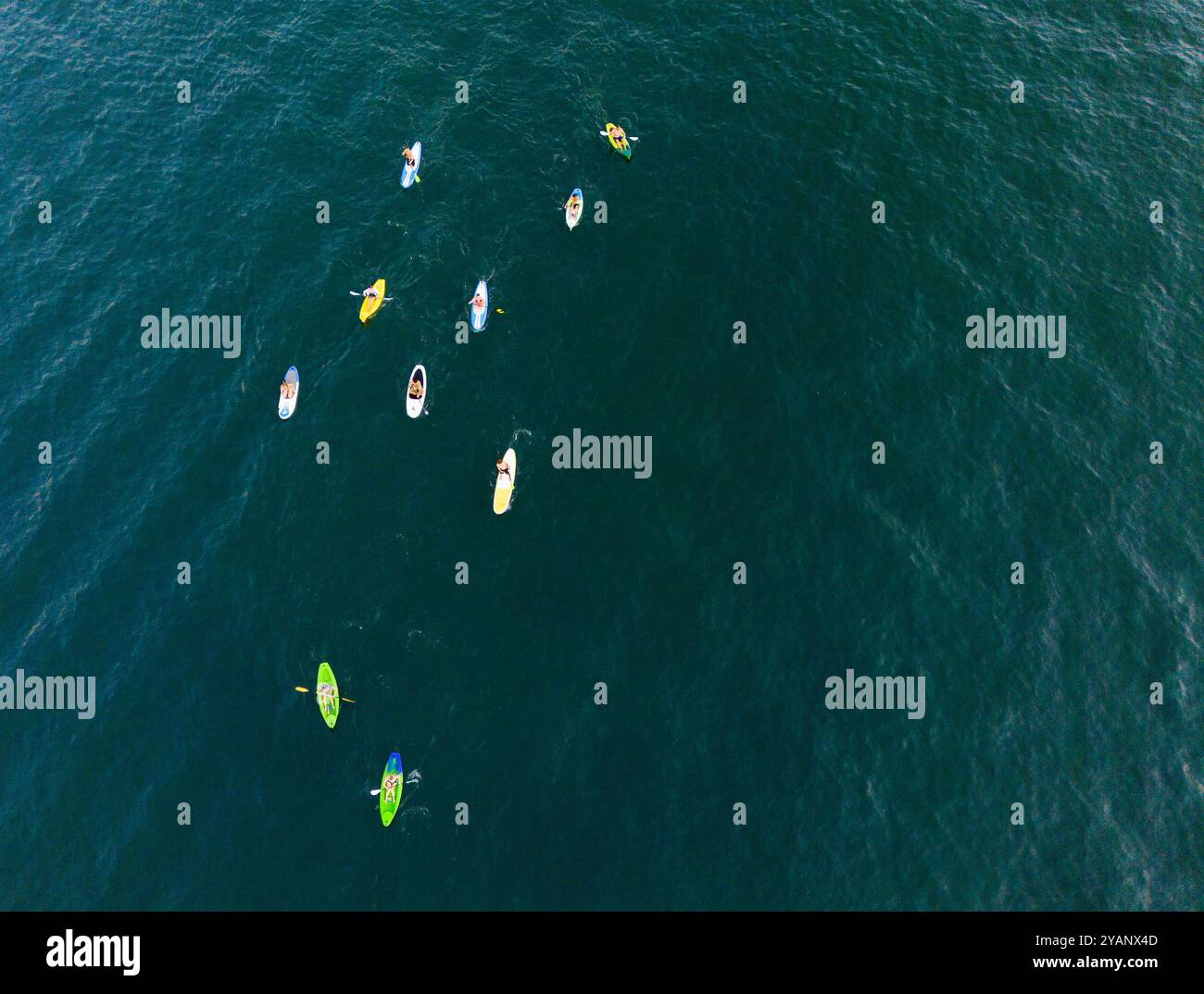 Aerial view boards people oars hi-res stock photography and images - Alamy