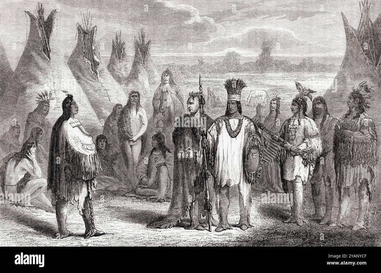 Cree Indians seen during Captain John Palliser's British North American ...