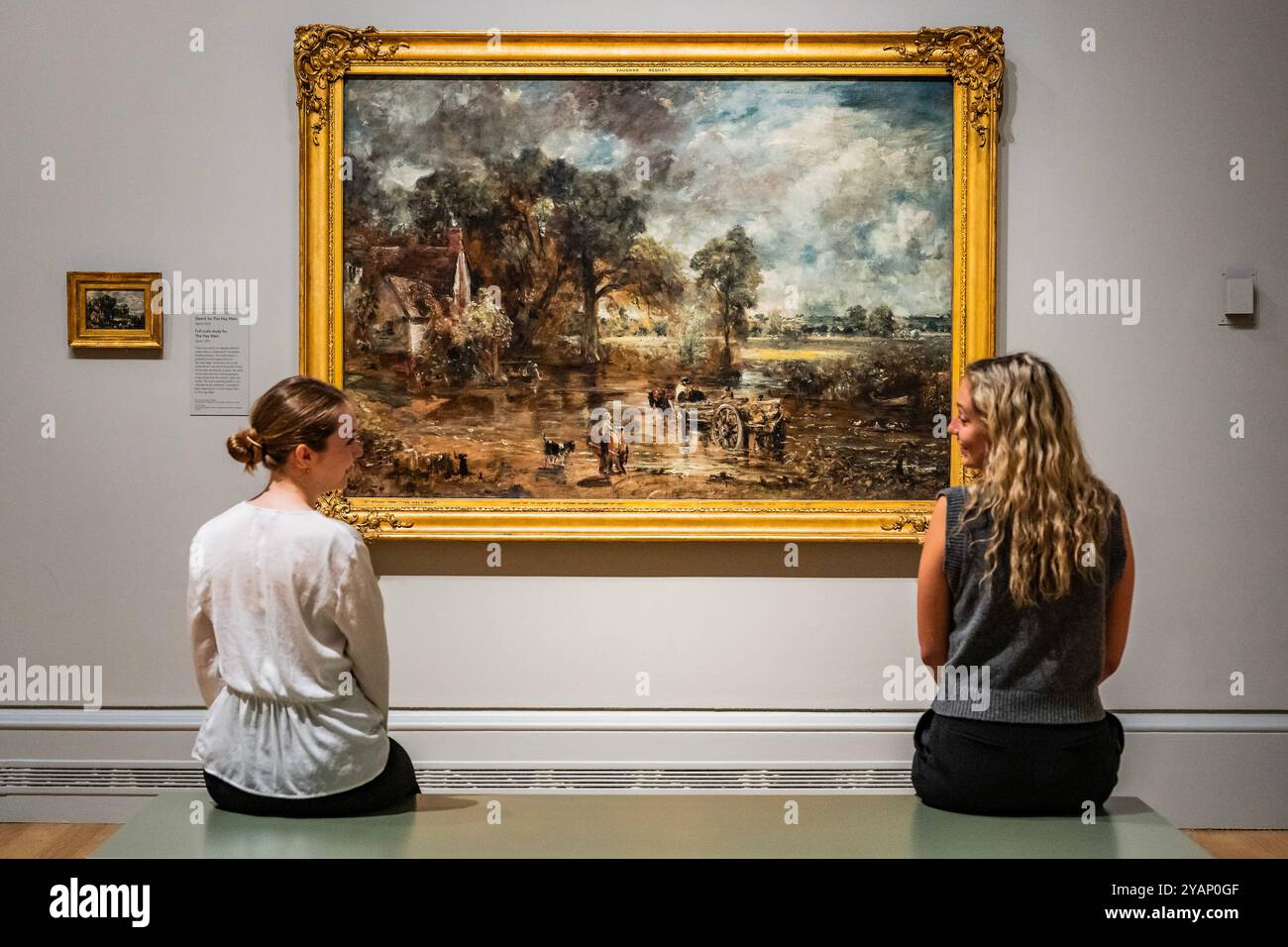 London, UK. 15 Oct 2024. Full-scale study for The Hay Wain, about 1821 ...