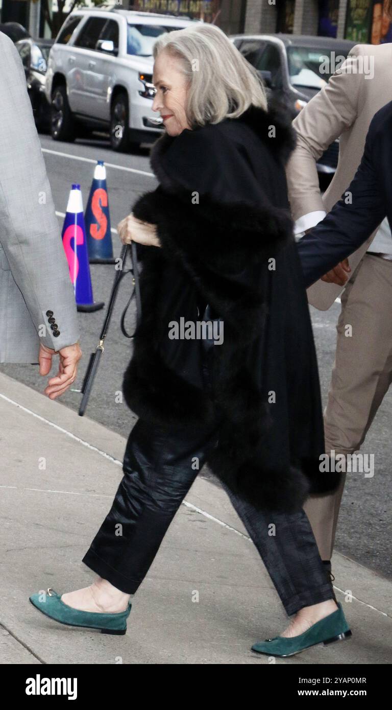 New York, NY, USA. 14th Oct, 2024. Kathy Bates seen at The Late Show ...