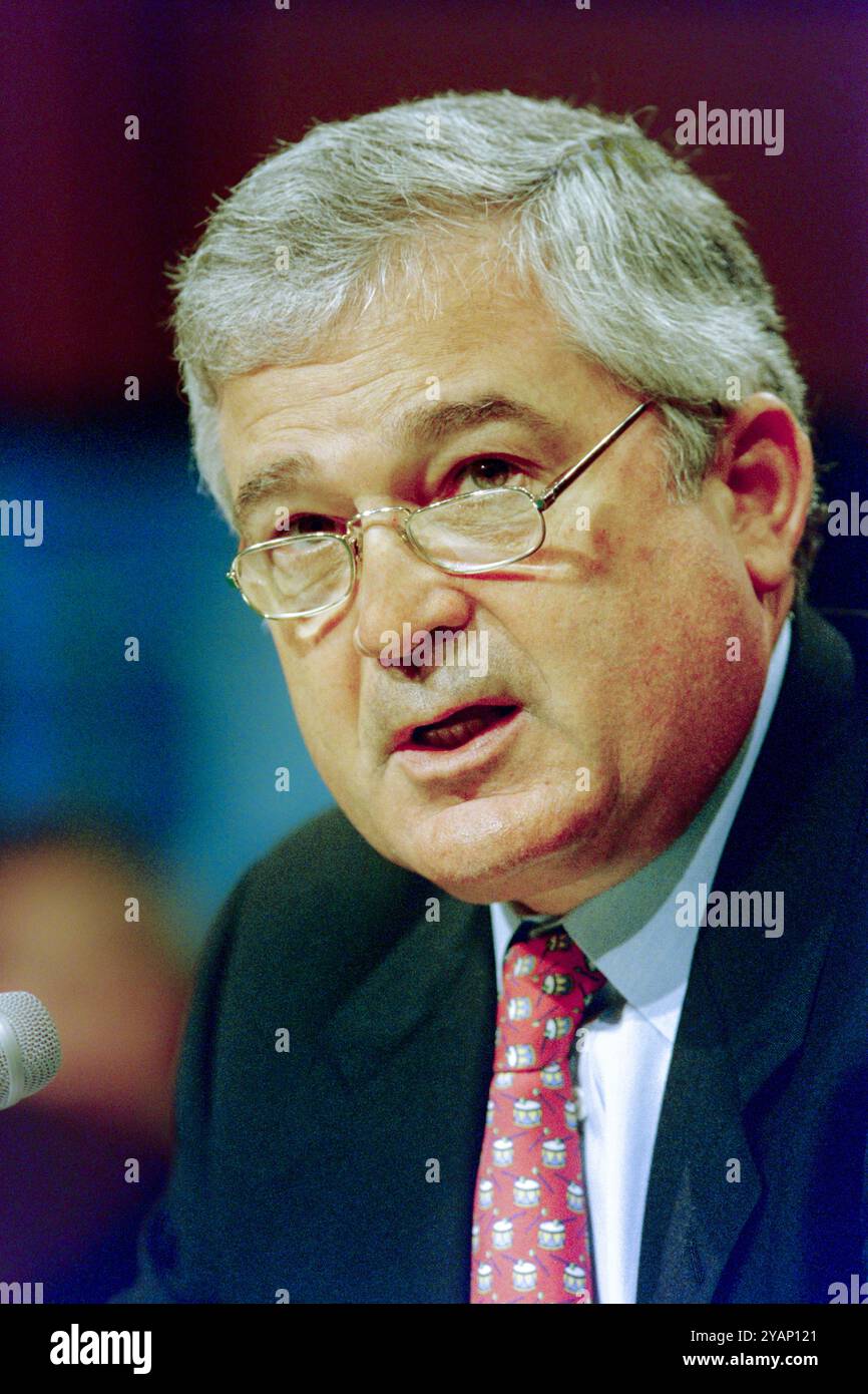 IBM CEO Louis V. Gerstner, Jr. testifies in front of the Congressional ...