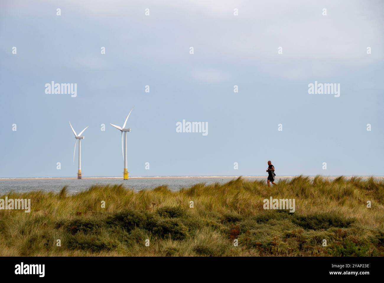 Scooby Sands offshore wind farm Great Yarmouth Norfolk Stock Photo - Alamy