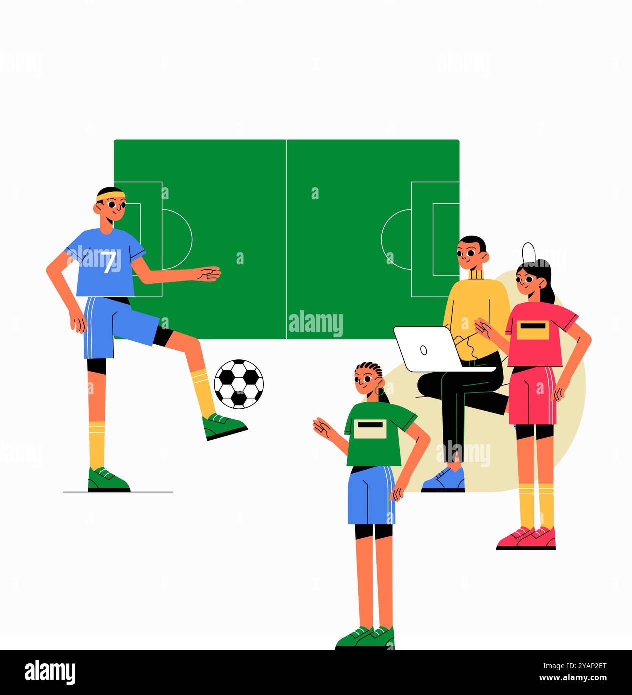 Youth training football Stock Vector Images - Alamy