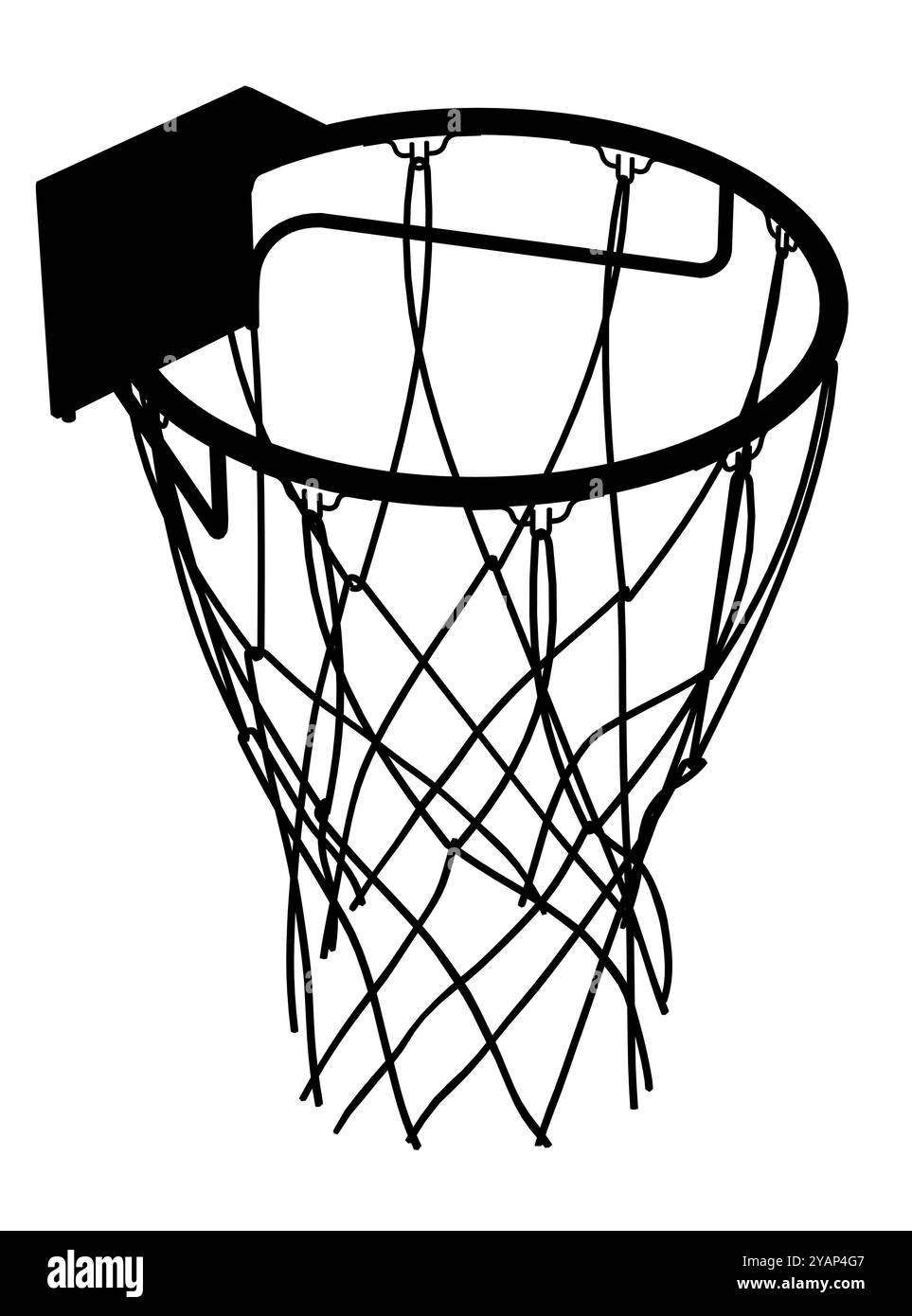 Indoor basketball court backboard net Stock Vector Images - Alamy