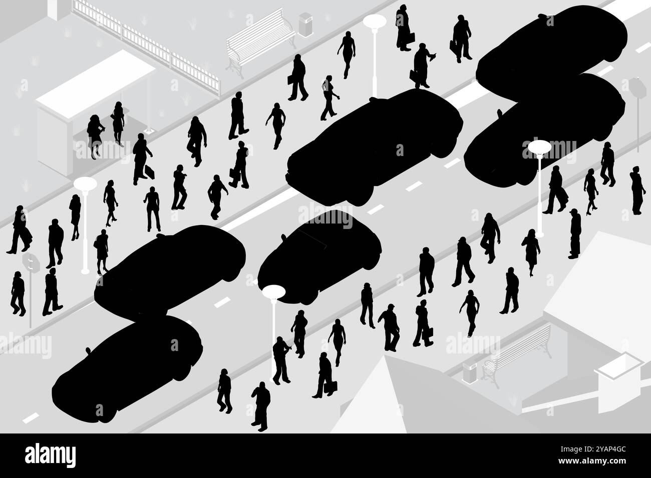 Morning woman busy Stock Vector Images - Alamy