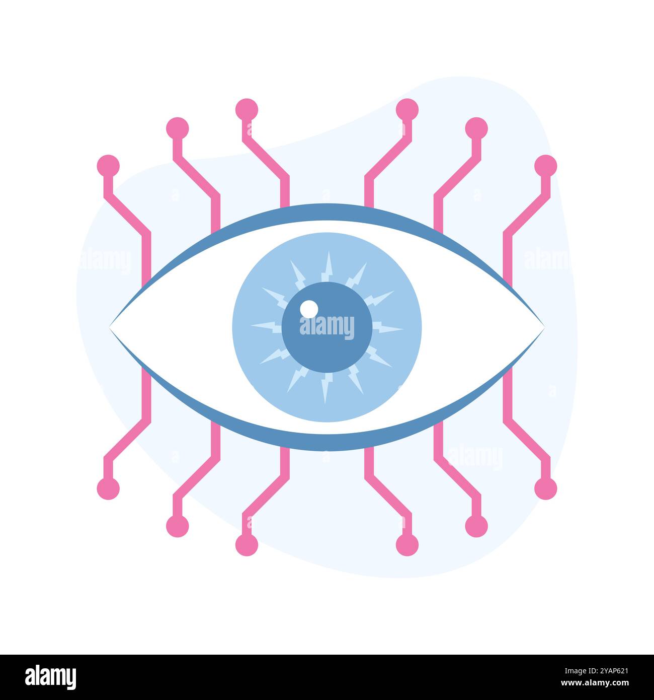 Carefully crafted flat icon of cyber eye, mechanical eye vector Stock ...