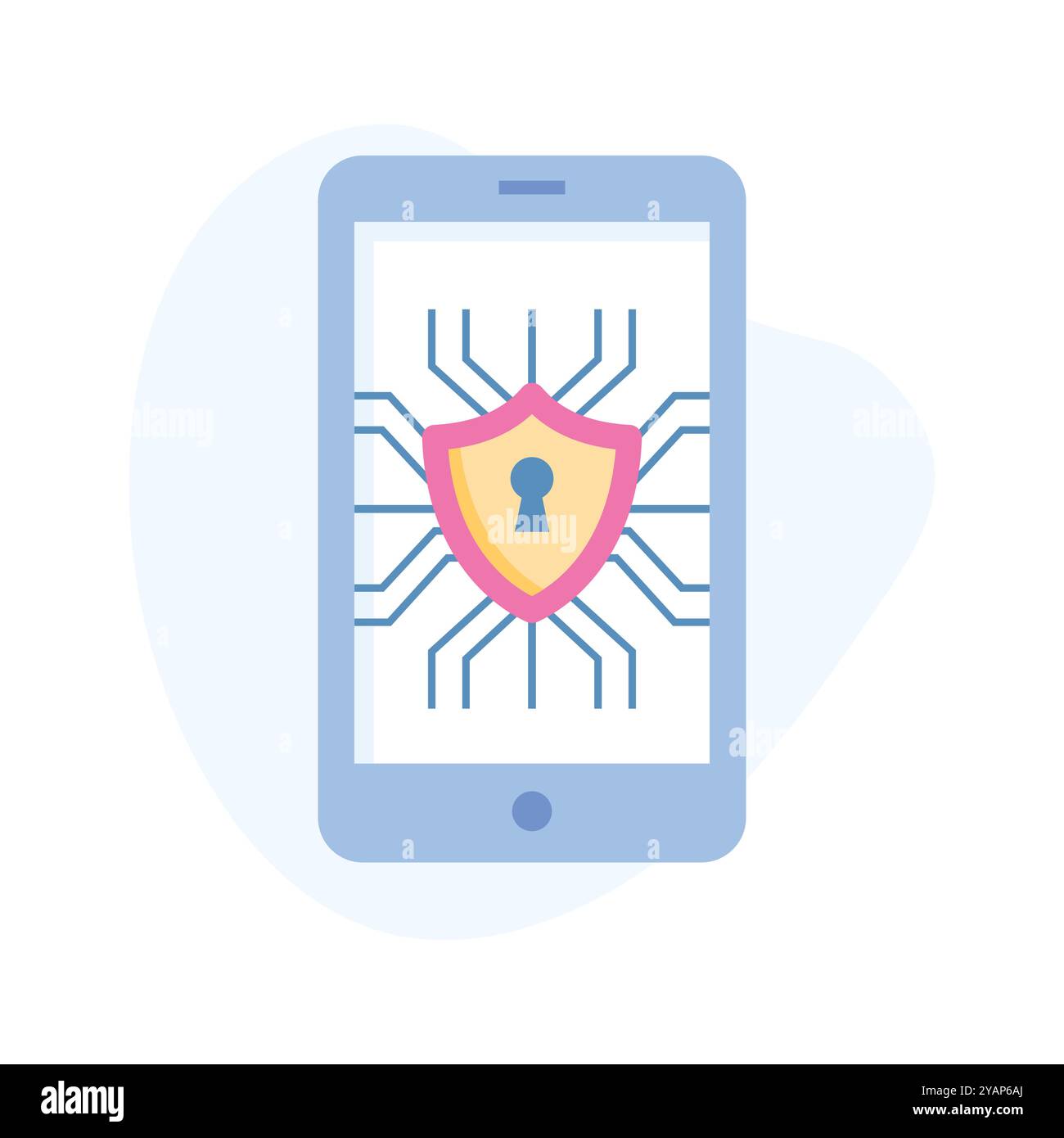 Mobile network security vector design, ready to use editable vector ...