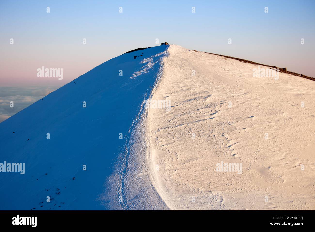 The sacred summit of Mauna Kea, the largest shield volcano in the world ...