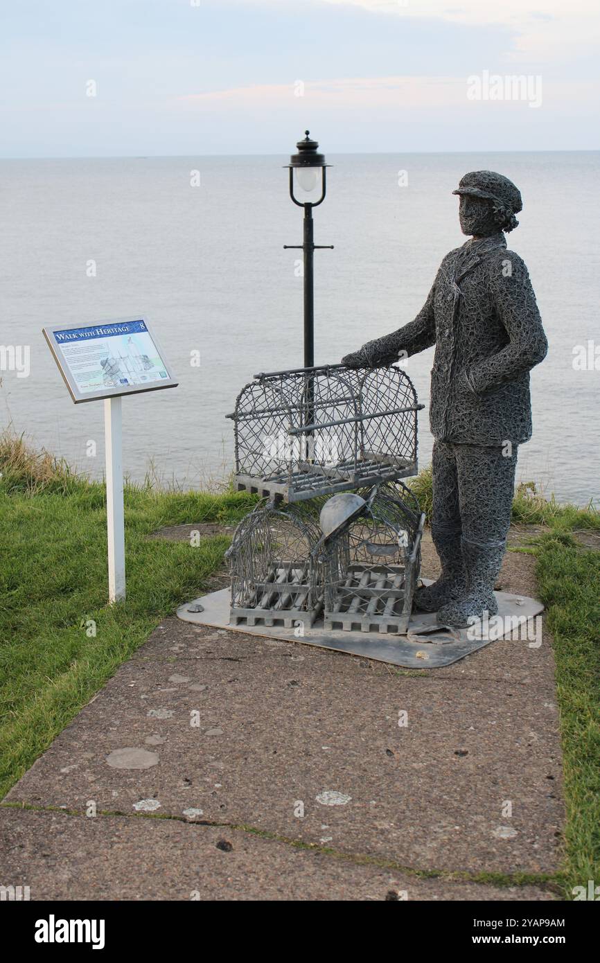 “Skipper Dora” statue in Whitby, England. The first female fishing boat ...