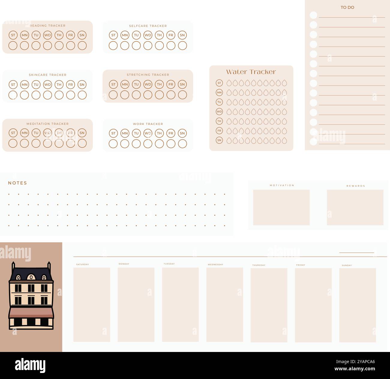 All-in-One Planner Widget Set: To-Do List, Calendar, and Trackers for ...