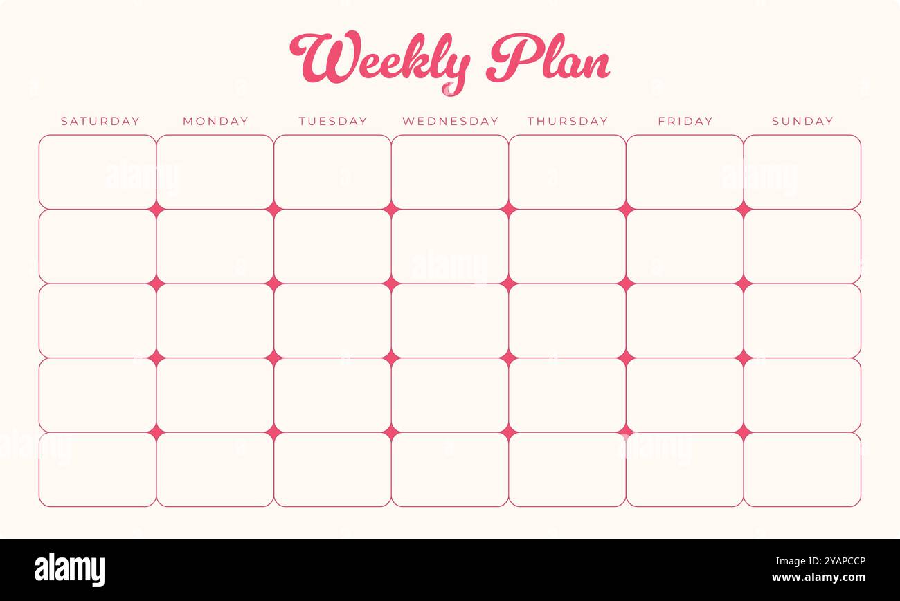 Weekly Plan Template for Structured and Productive Time Management ...