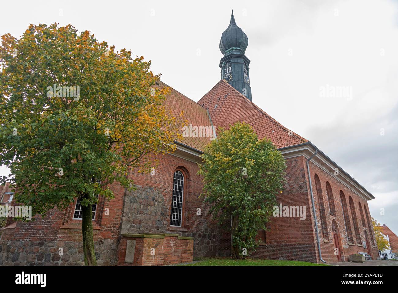 St Bartholomäus church, Wesselburen, Schleswig-Holstein, Germany Stock ...