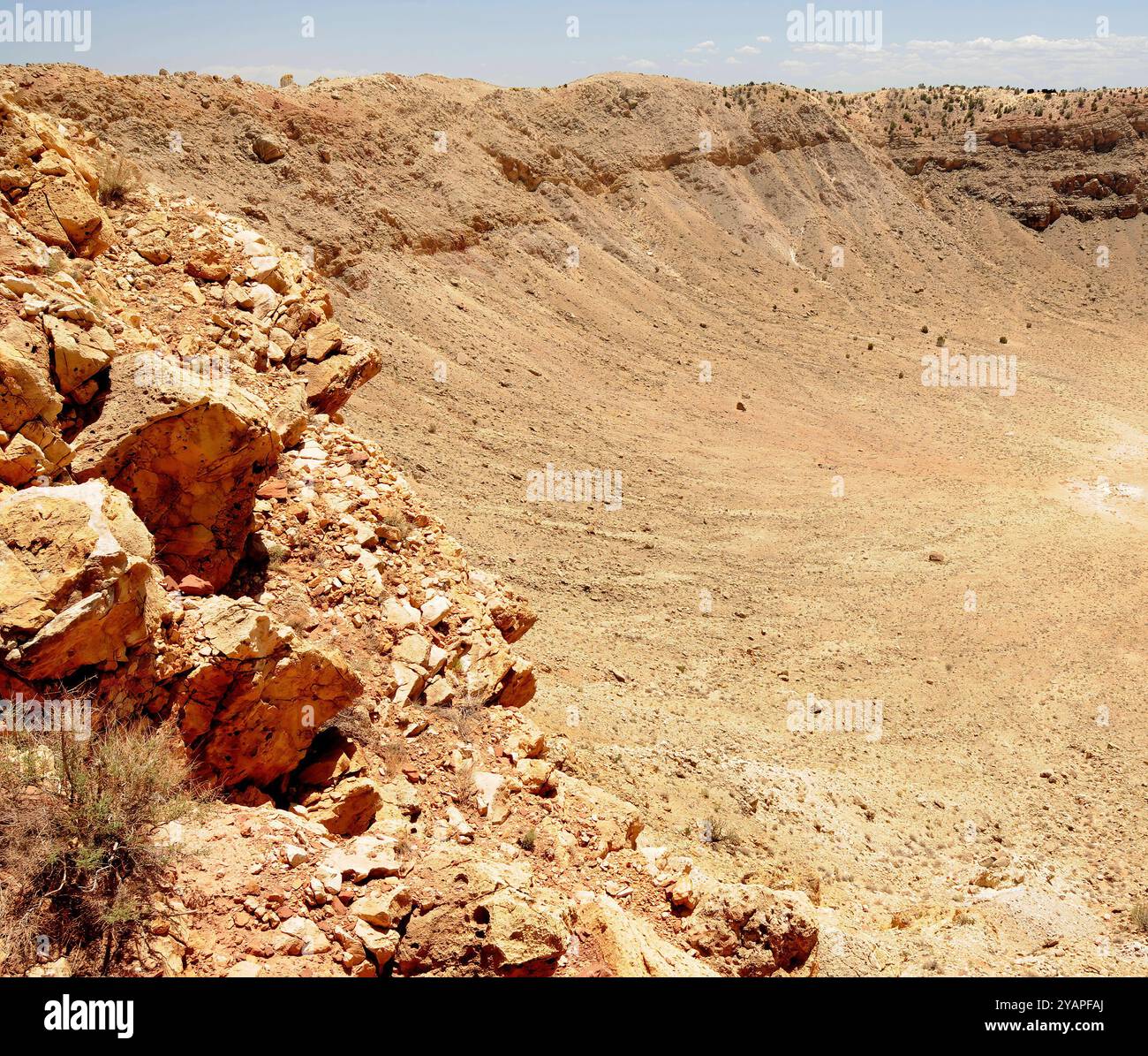 Storm approaching Meteor Crater in Arizona Stock Photo - Alamy