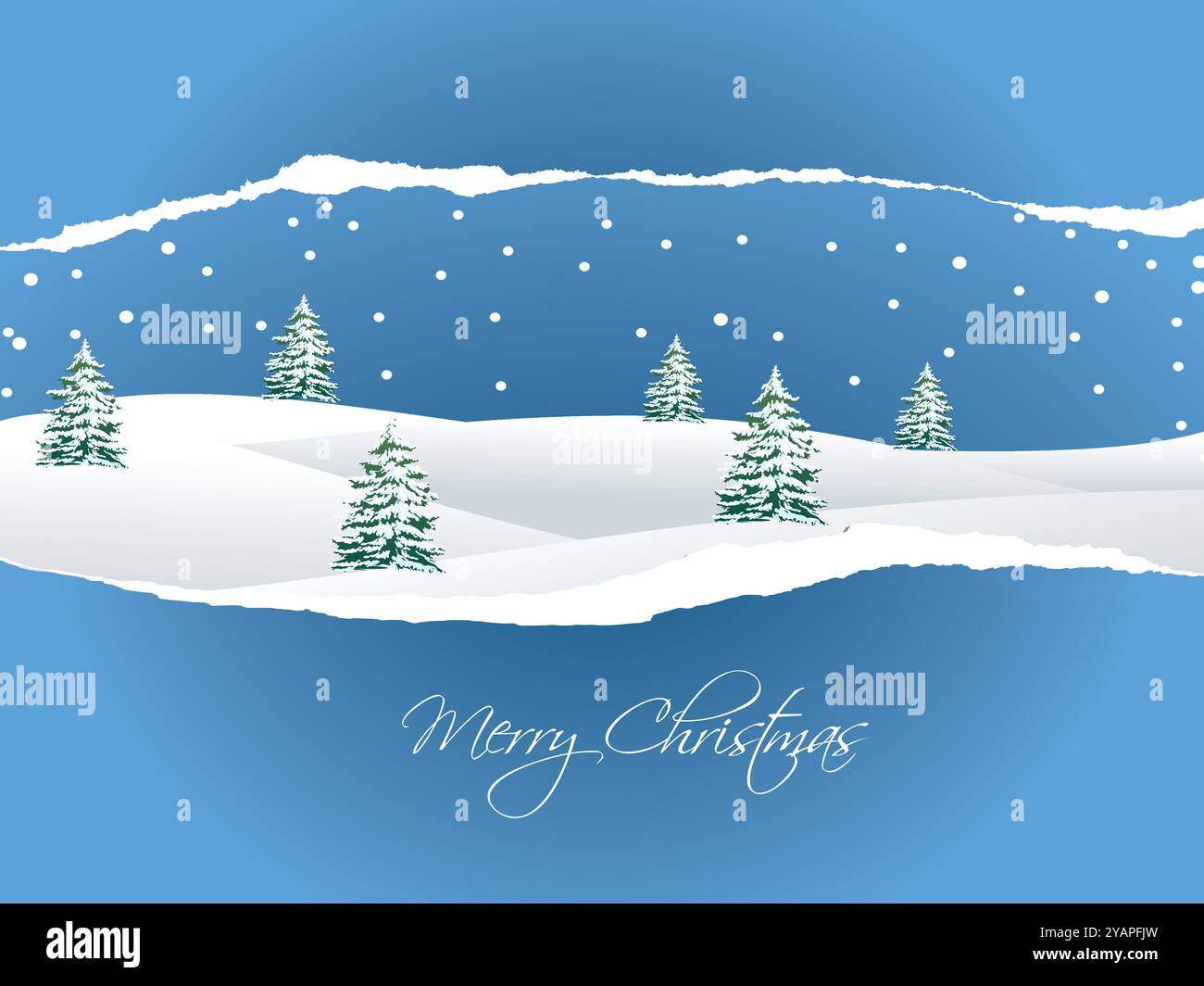 Snow falling on trees Stock Vector Images - Alamy