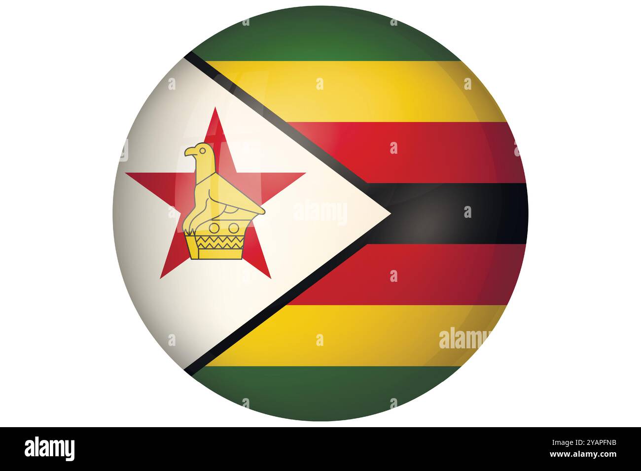 Flag of Zimbabwe. National symbol in official colors. Template icon. Abstract vector background ...