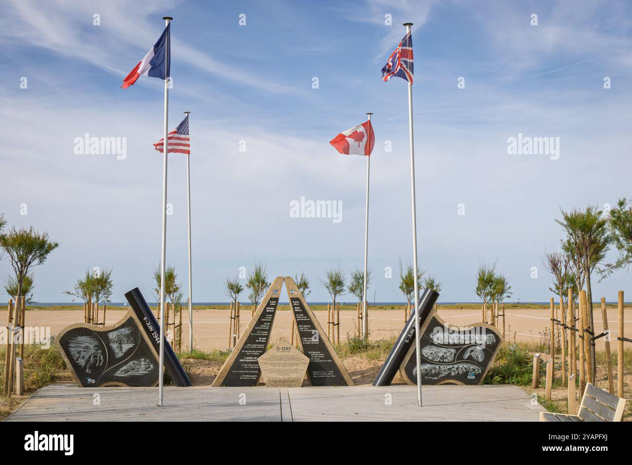 Ouistreham, France-August 4, 2024: D-Day 70th Anniversary Memorial ...