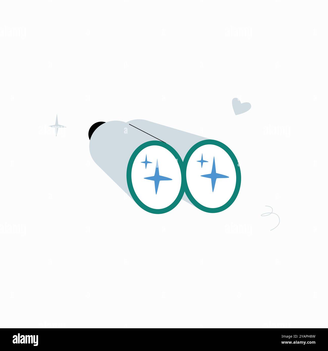 Binoculars In Flat Vector Illustration Symbolizing Exploration Observation And Adventure