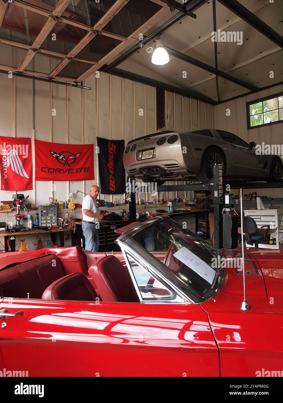 Small automobile service shop specializing in foreign sports and ...