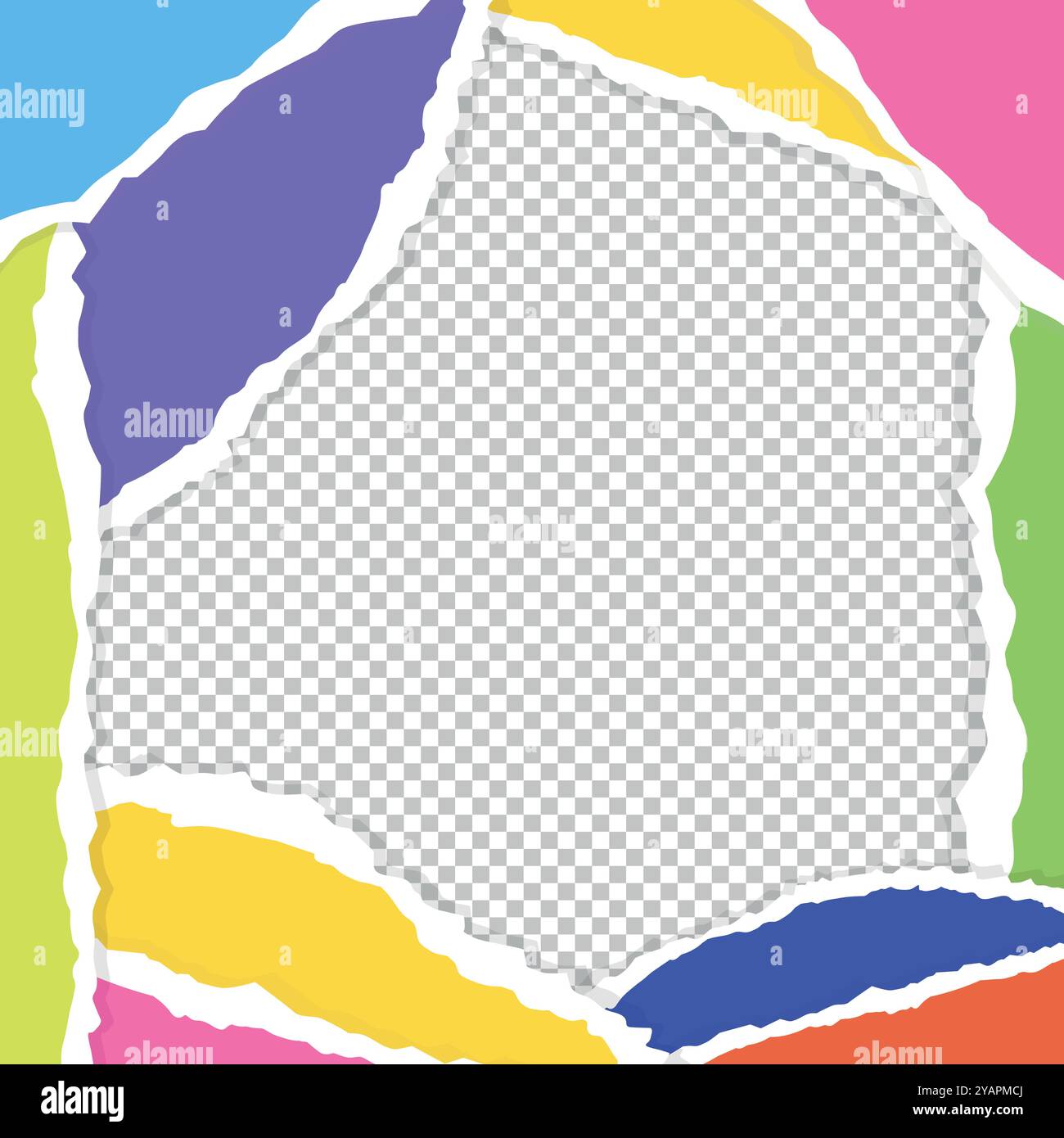 Colored cut and torn paper background. Cut and torn colored paper ...