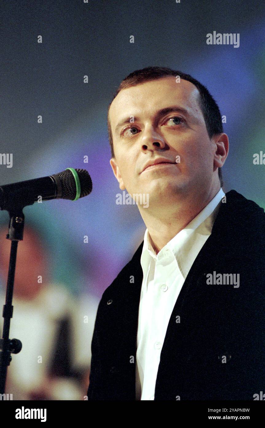 Milan Italy 12/05/1996: Max Pezzali,Italian singer, during the ...
