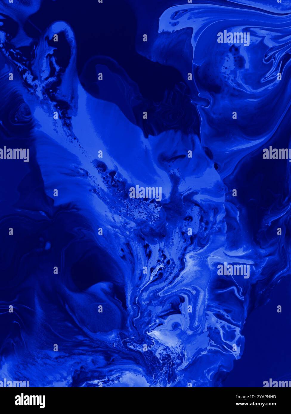 Abstract blue acrylic painting. Hand-drawn brush stroke. Artistic ...