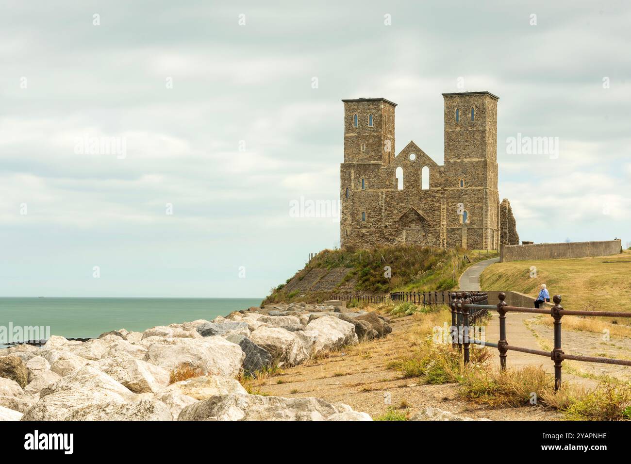 Reculver roman fort towers hi-res stock photography and images - Alamy