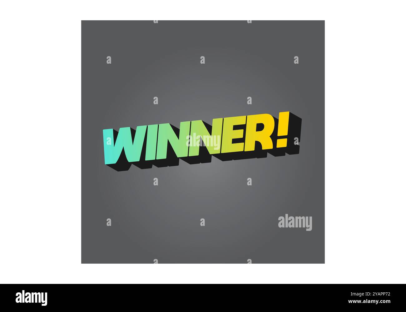 Winner. Text effect design with modern color in 3D style Stock Vector ...