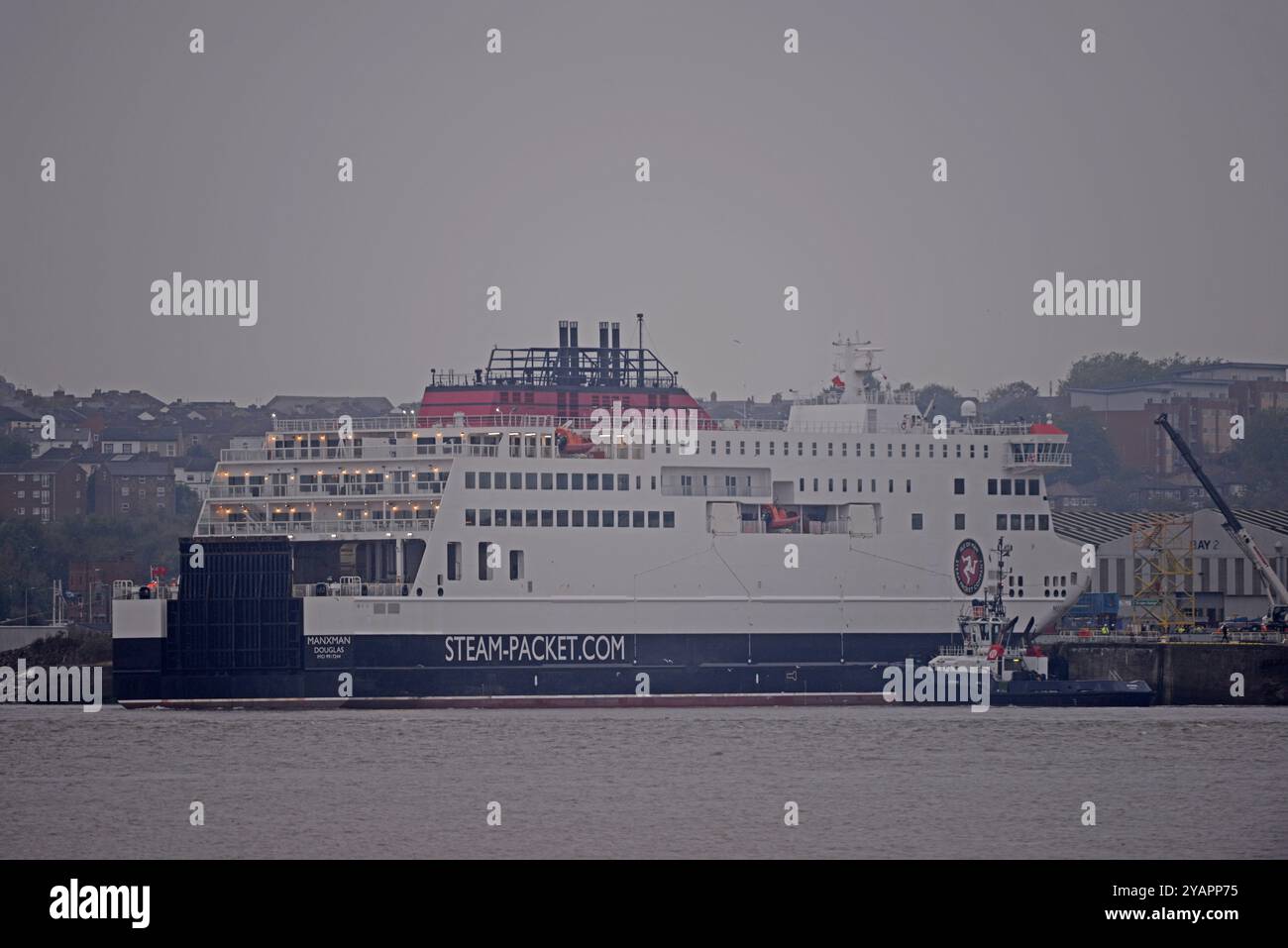 The Isle of Man Steam Packet Company's flagship, MANXMAN, undocking ...