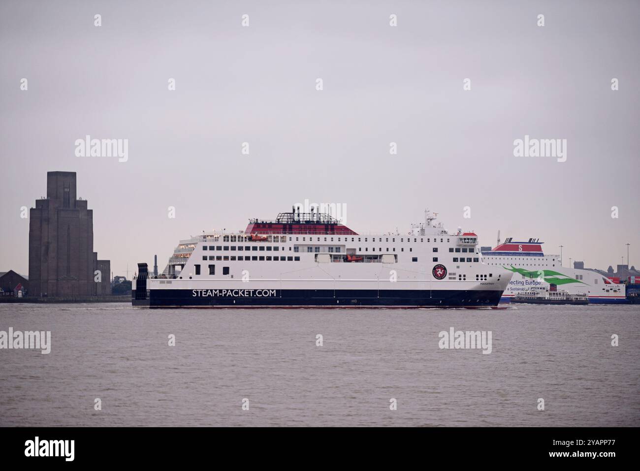 The Isle of Man Steam Packet Company's flagship, MANXMAN, undocking ...