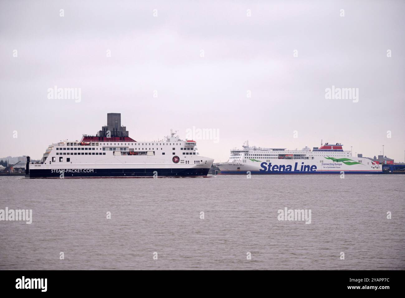 The Isle of Man Steam Packet Company's flagship, MANXMAN, undocking ...