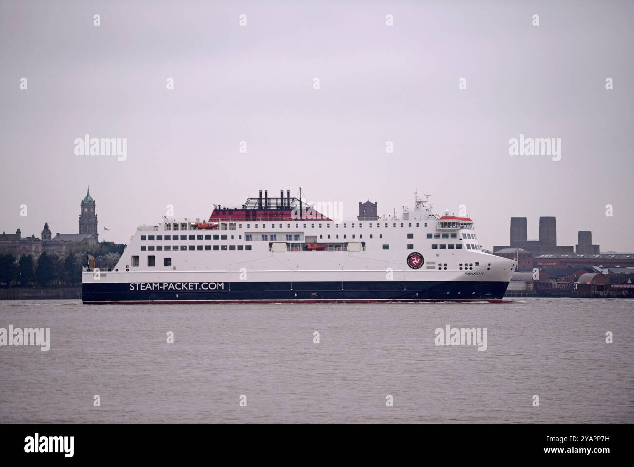 The Isle of Man Steam Packet Company's flagship, MANXMAN, undocking ...