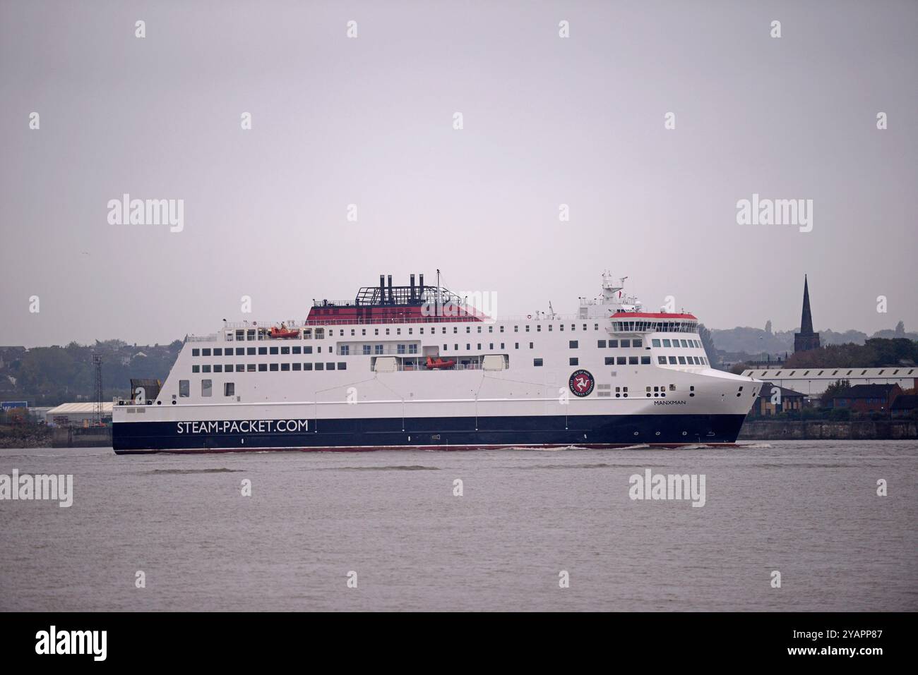 The Isle of Man Steam Packet Company's flagship, MANXMAN, undocking ...