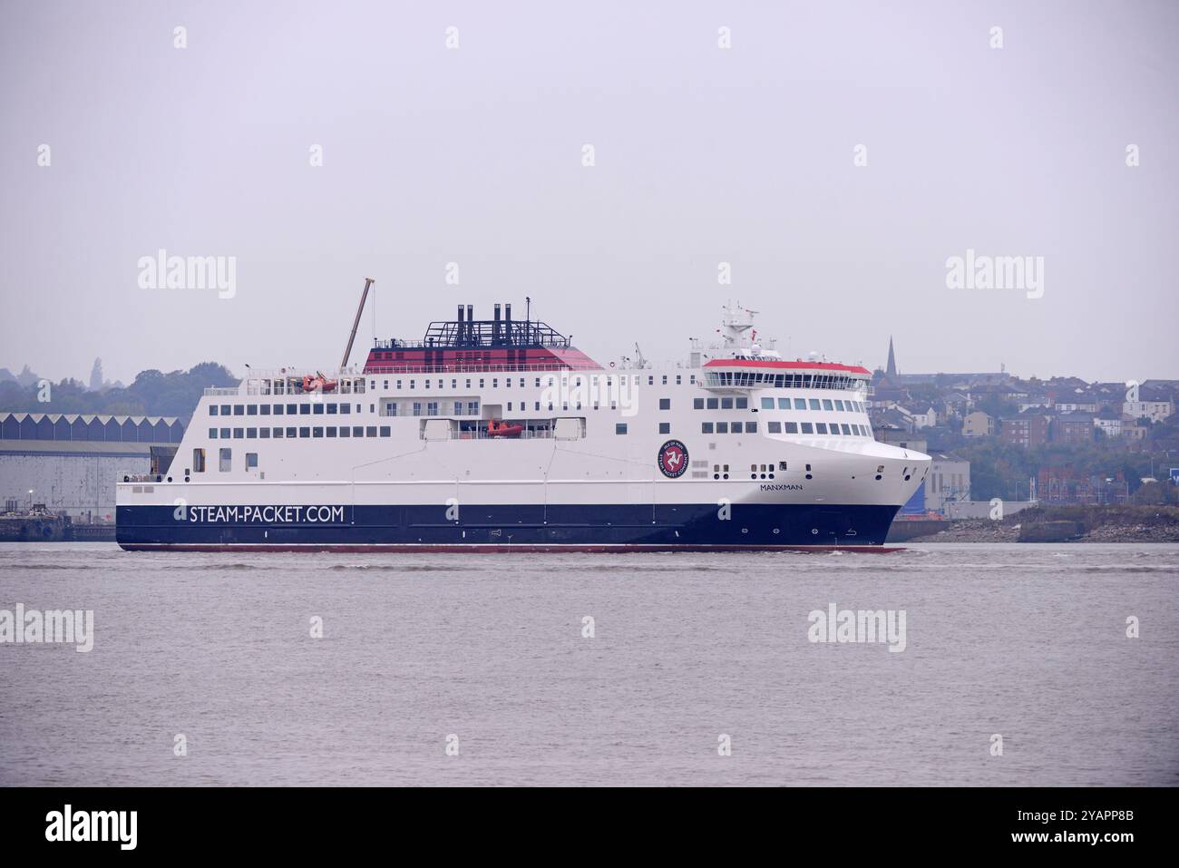 The Isle of Man Steam Packet Company's flagship, MANXMAN, undocking ...
