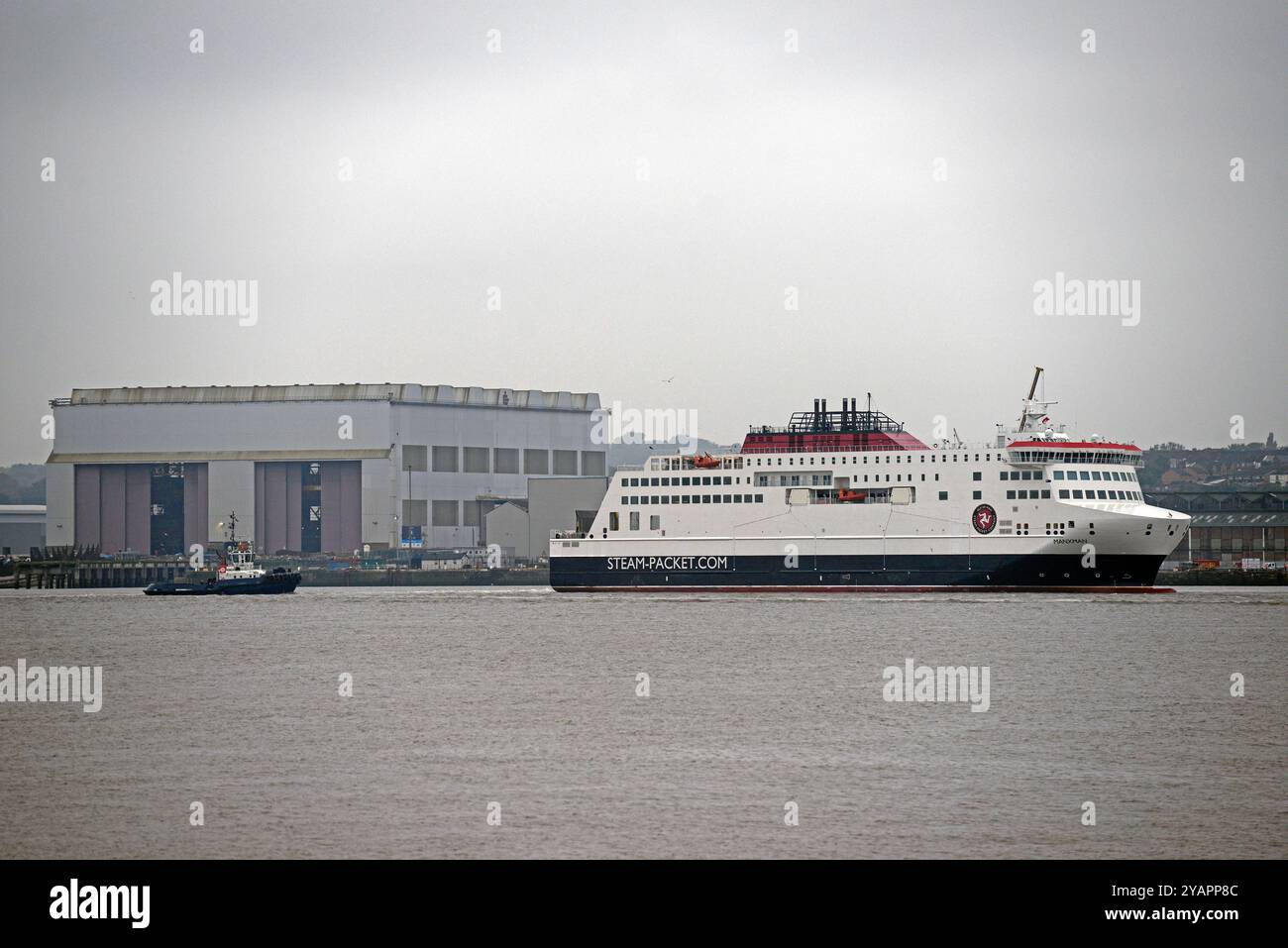 The Isle of Man Steam Packet Company's flagship, MANXMAN, undocking ...