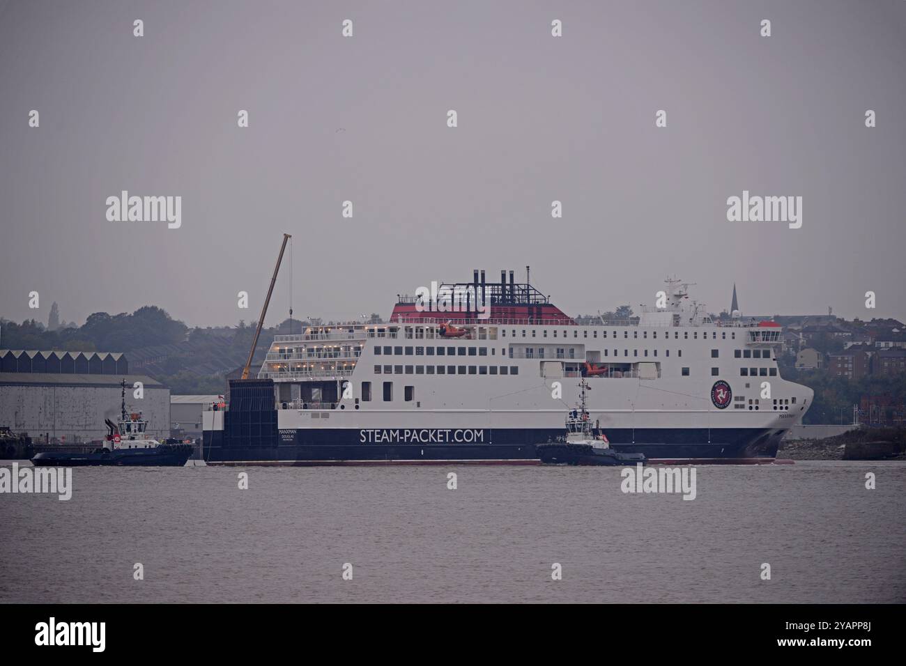 The Isle of Man Steam Packet Company's flagship, MANXMAN, undocking ...