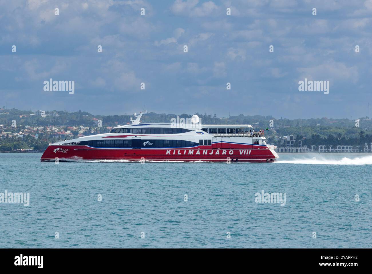 Luxury high speed catamaran ferries ply between the port of Dar to ...