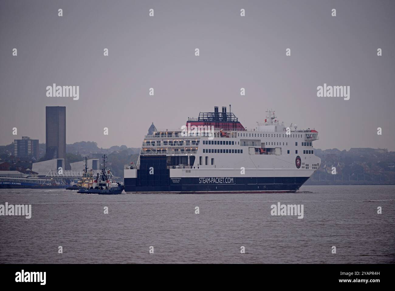 The Isle of Man Steam Packet Company's flagship, MANXMAN, undocking ...