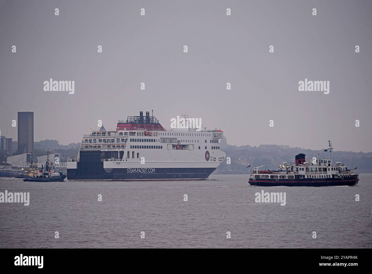 The Isle of Man Steam Packet Company's flagship, MANXMAN, undocking ...