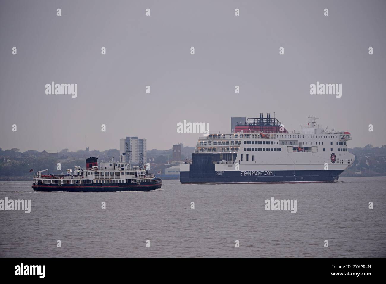 The Isle of Man Steam Packet Company's flagship, MANXMAN, undocking ...
