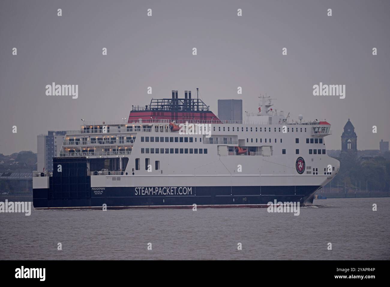 The Isle of Man Steam Packet Company's flagship, MANXMAN, undocking ...