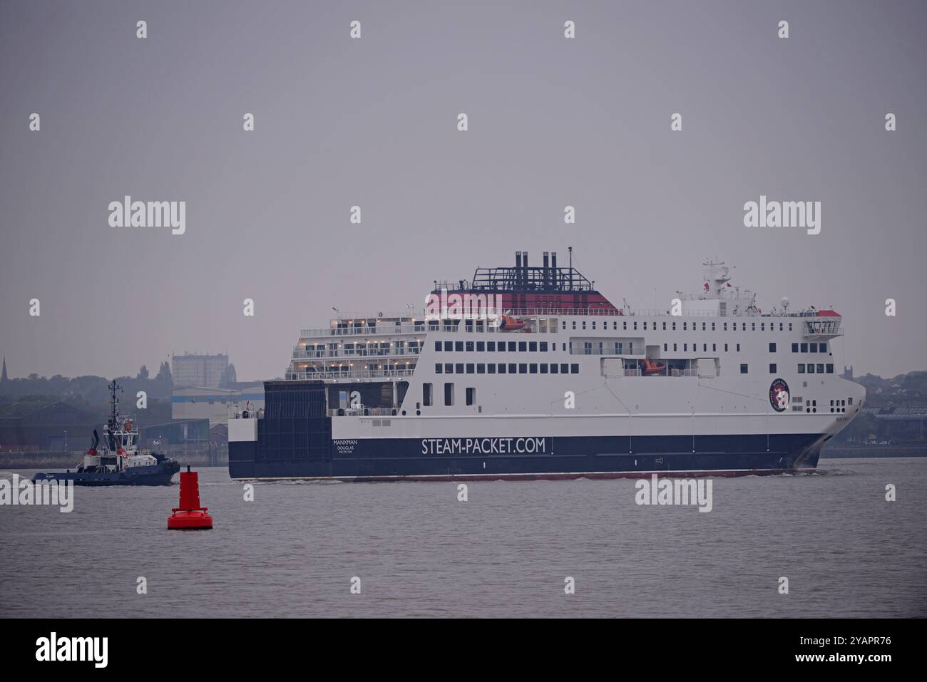 The Isle of Man Steam Packet Company's flagship, MANXMAN, undocking ...