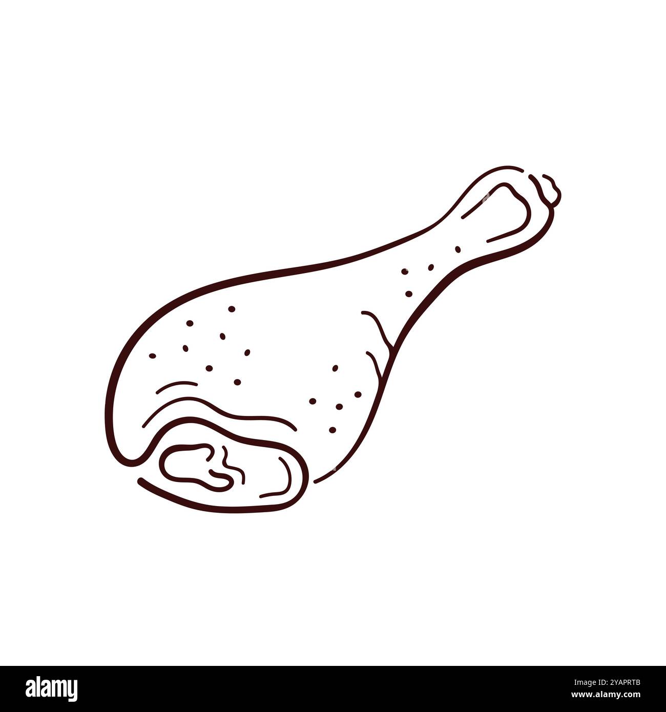 Chicken drumsticks logo in line art style. Raw or cooked legs of ...
