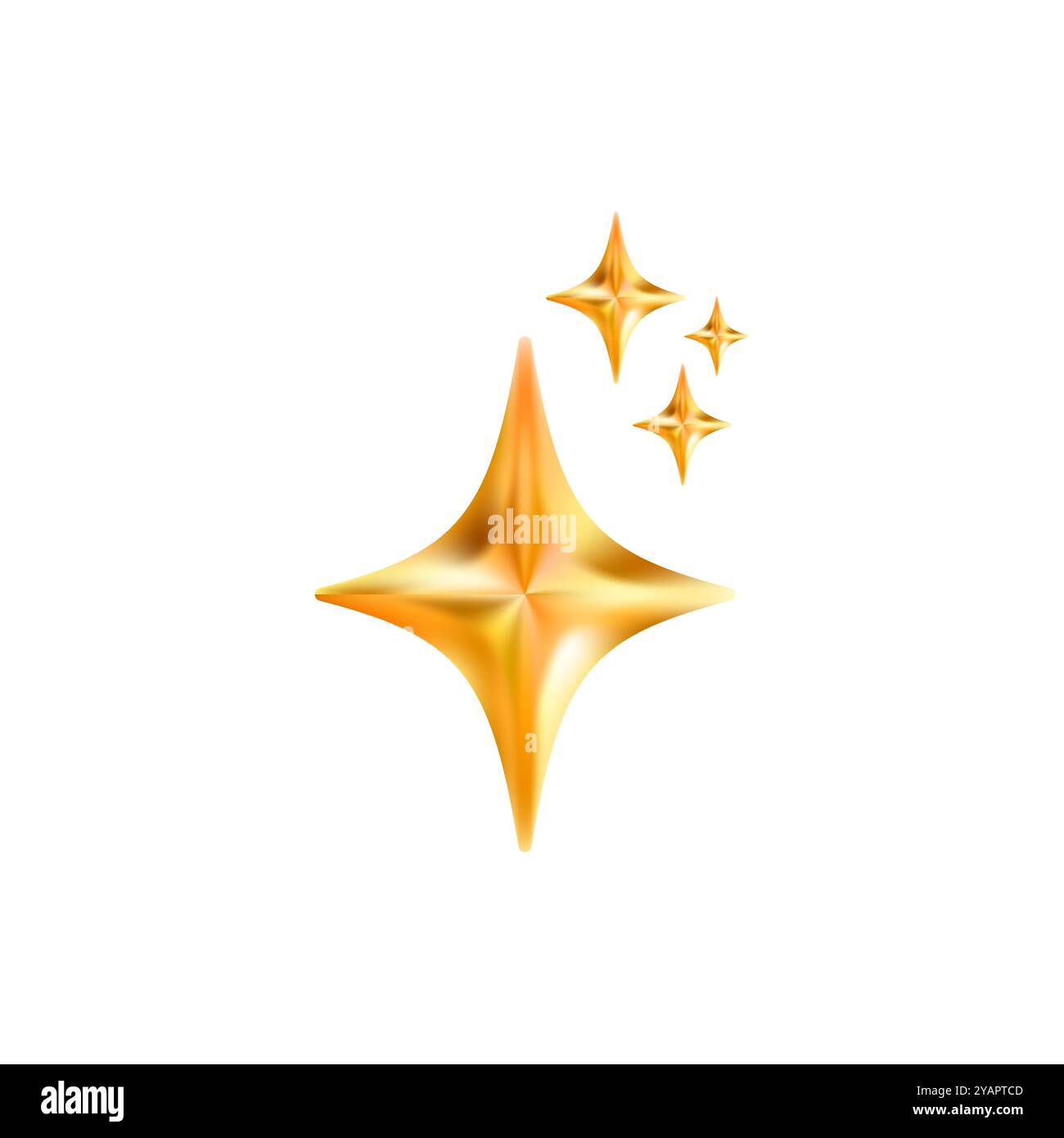 Gold star emoji icon. Glittering sparkle magic element Stock Vector ...