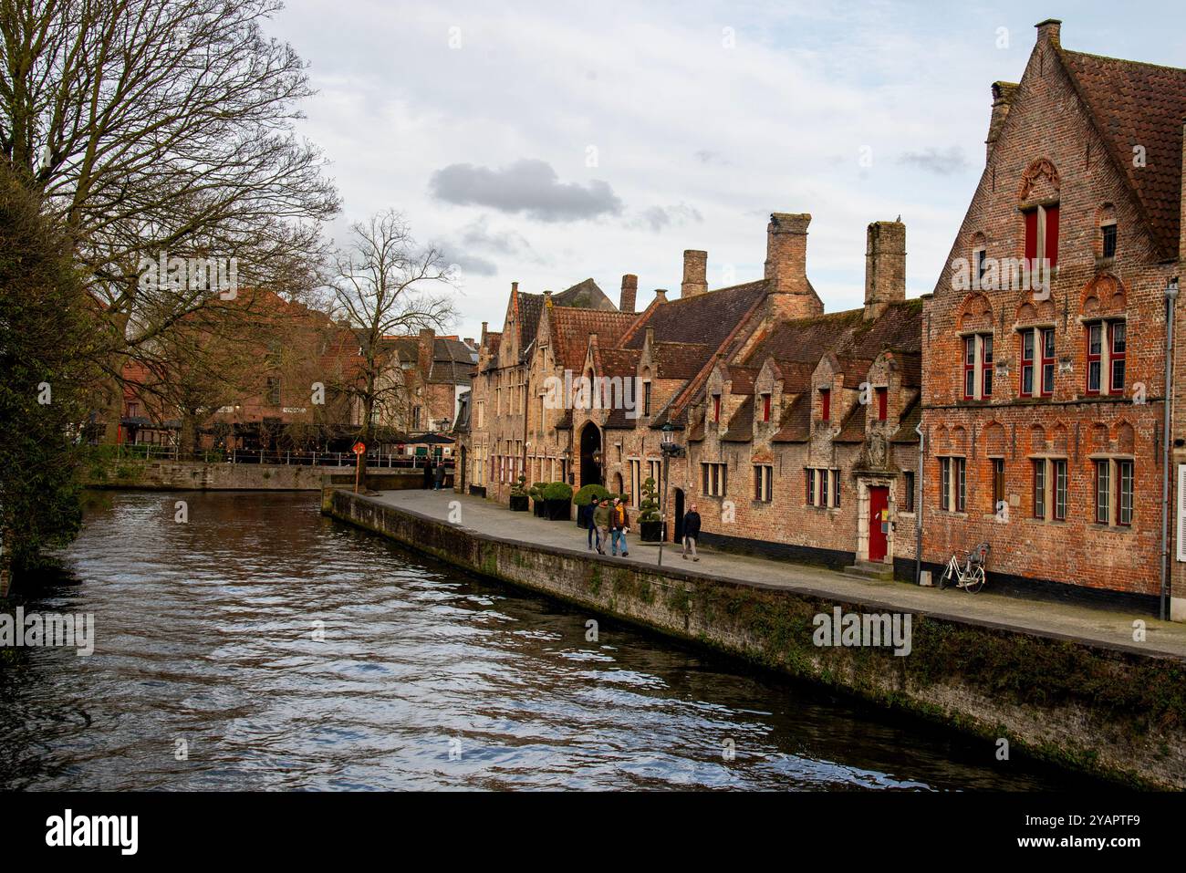Stone window mullions in medieval Europe on the Groennerei Canal in ...