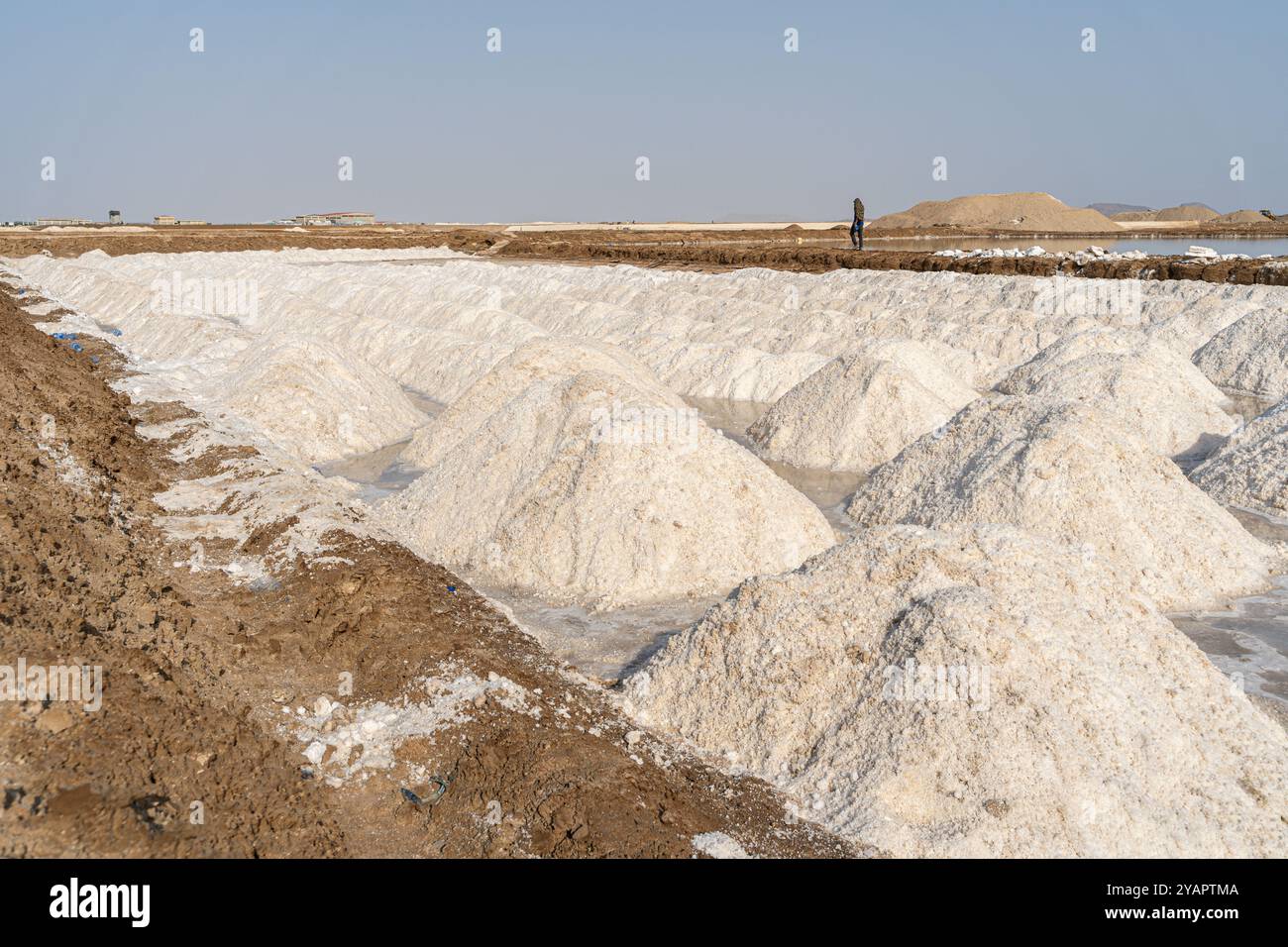 Salt Lake Afrera aka Lake Afdera or Giulietti or Egogi at Danakil Afar ...