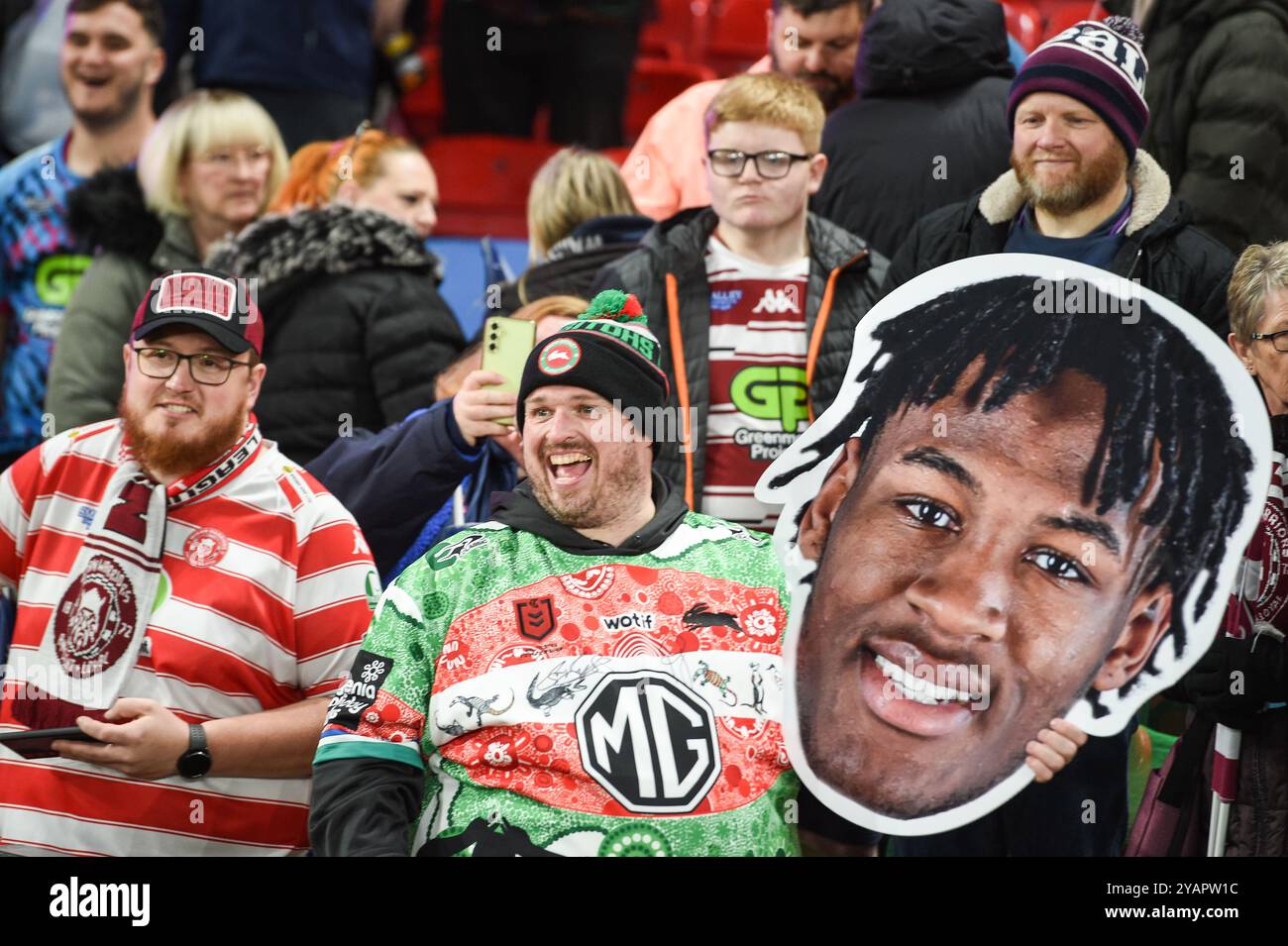 Manchester, England - 12th November 2024 - Fans of Wigan Warriors ...