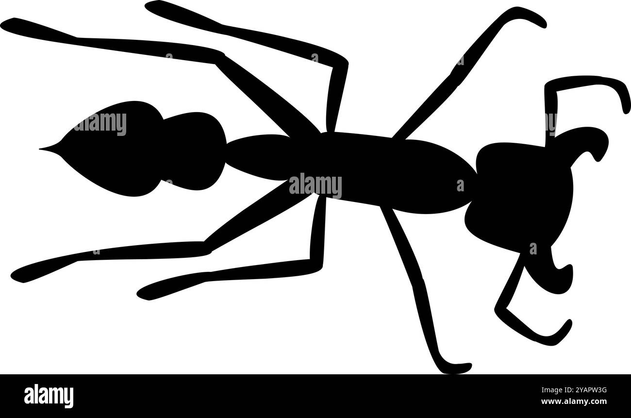 Ant silhouette. Stock vector illustration in flat style Stock Vector ...