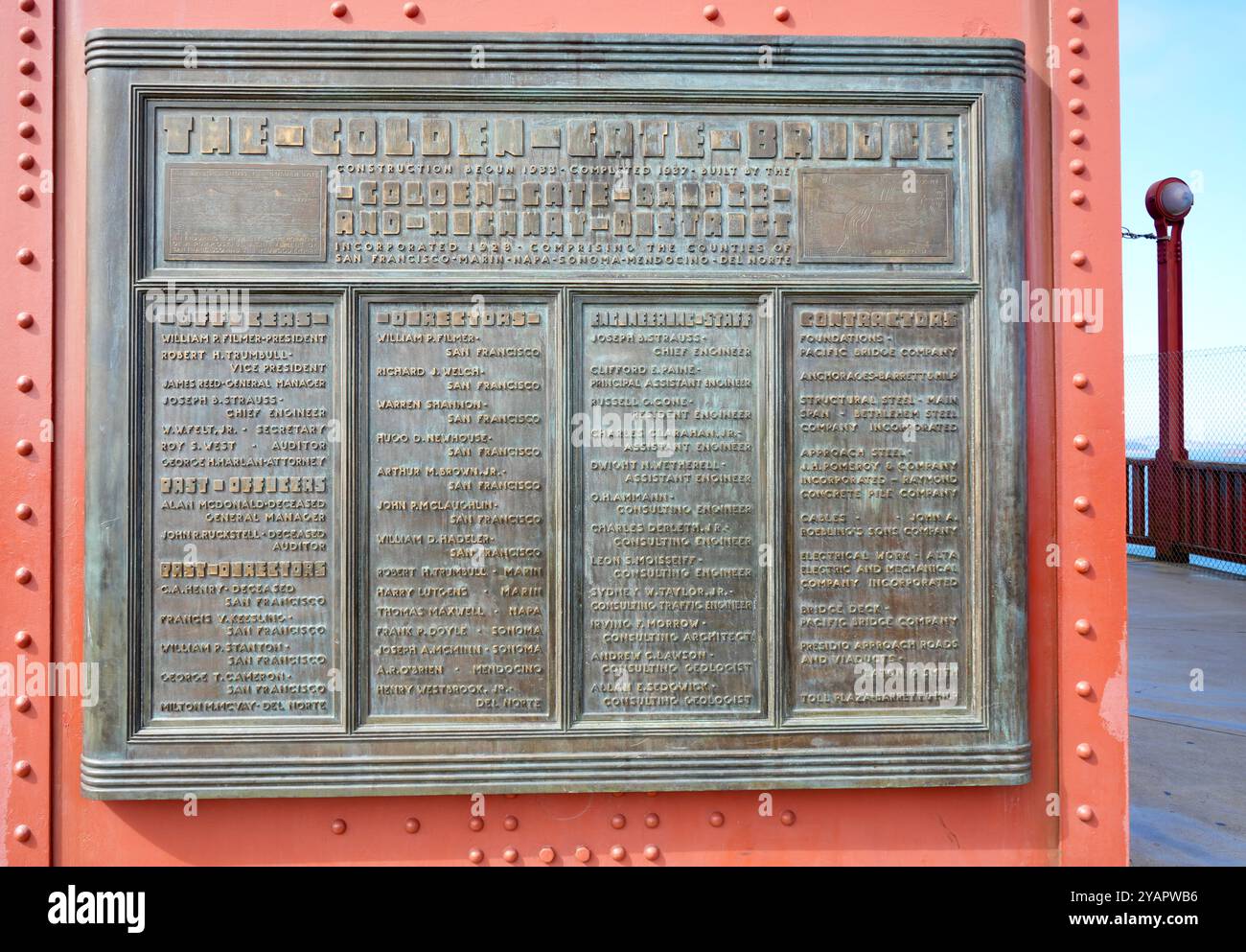 Plaque golden gate bridge hi-res stock photography and images - Alamy