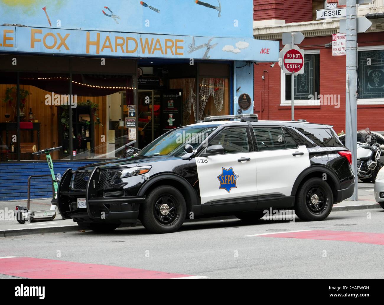 Ford Police Interceptor Utility Vehicle parked on the street Stock ...